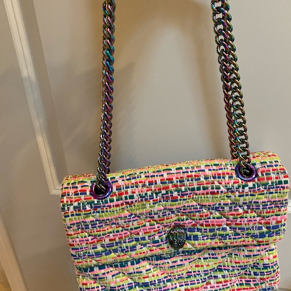 Kurt Geiger | Bags | Kurt Geiger London Tweed Shoulder Bag In Rainbow ...